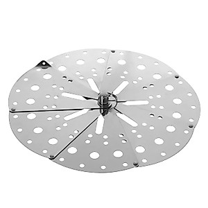 5-9 inch Adjustable Drop Lid Stainless Steel Vegetable Cooking Inner Lid Foldable Steamer Basket, Expandable and Contractable Japanese Otoshibuta Cover to Fit Various Size Pot