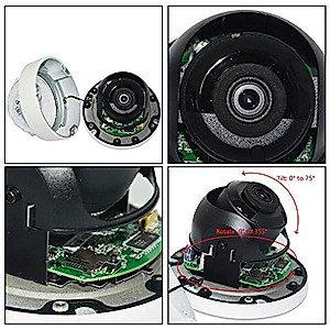 DS-2CD2143G0-I 4MP IP Camera 2.8mm PoE Dome Camera 3-Axis IP67 IK10 H.265+ Support Firmware Upgrade Compatible with Hikvision NVR, Hik-Connect App, IVMS-4200