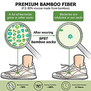 SPST Running Socks, Womens Warm Soft Essential Breathable Ventilation Odor Resistant Lightweight Cushioned Comfort Low Cut Moisture Wicking Hiking Socks, 6 Pair White M