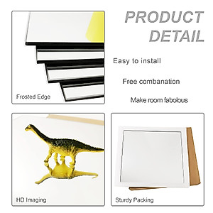 Delma Glass Full Length Wall Mirror Tiles, 14'' x 12'' x 4PCS, Frameless Full Body Mirror Tiles for Bedroom, Full Length Mirror Wall Mounted for Home Gym, Door (Glass - 14'' x 12'' - 4PCS)