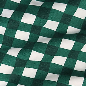 HonestBaby Family Matching Holiday Pajamas Organic Cotton for Men, Kids, Toddlers, Baby Boys, Girls, Unisex Pets, Emerald Painted Buffalo, Women's Medium