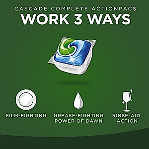 Cascade Complete Dishwasher Pods, Actionpacs Dishwasher Detergent, Fresh Scent with Dawn Power, 43 Count