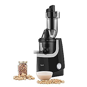 Caynel Whole Slow Juicer, Masticating Cold Press Juicer Machine Easy to Clean, Higher Nutrients and Vitamins, Eastman Tritan Material BPA-Free, Ultra Efficient 200W, 50RPMs