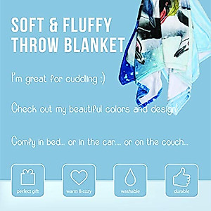 Penguin Throw Blanket, Adorable Super-Soft Extra-Large Penguin Blanket for Girls, Boys, Adults, Teen, Kids and Children, Fleece Penguin Blanket (50in x 60in) Warm and Cozy Throw for Bed Crib or Couch