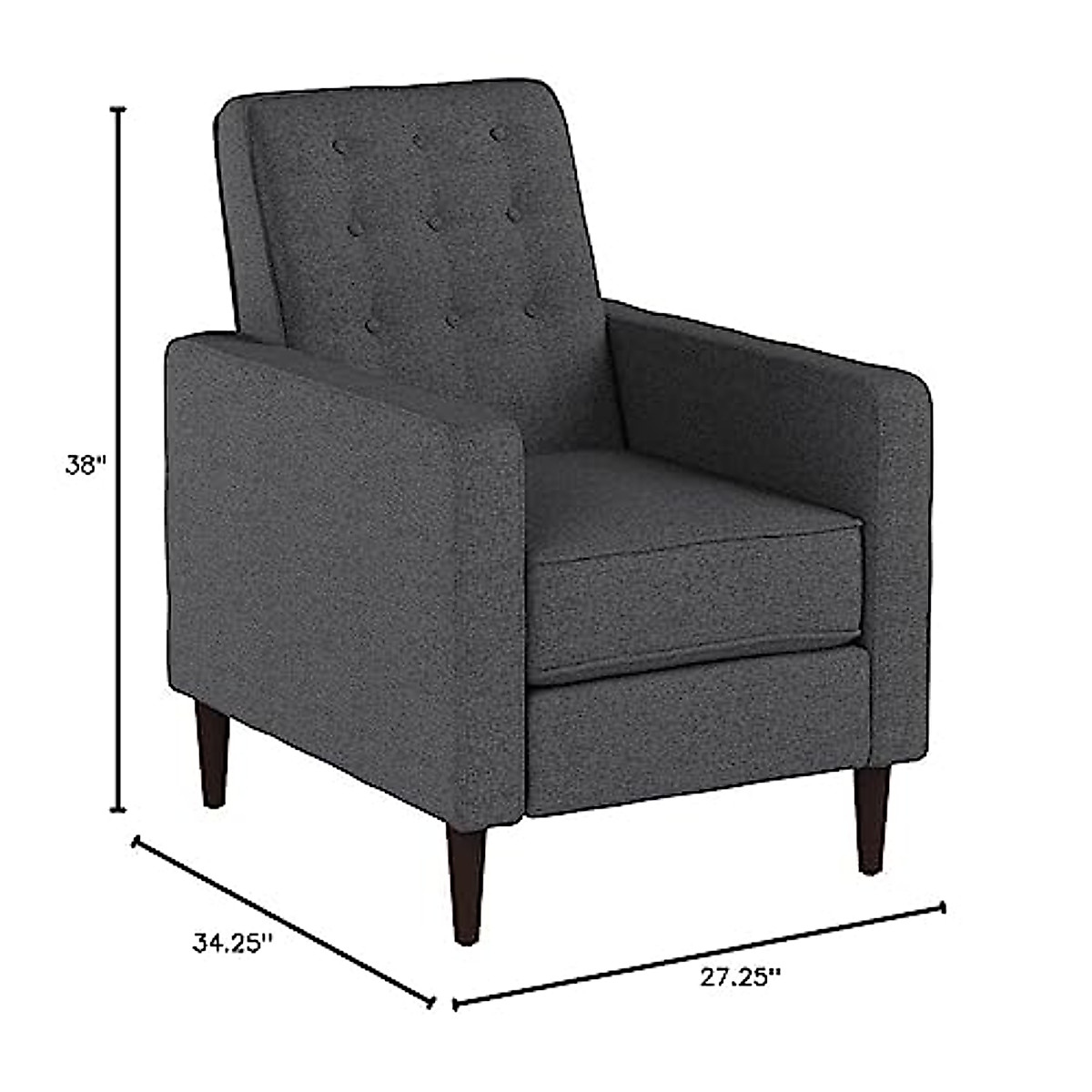 Christopher Knight Home Mid Century Modern Recliner Grey