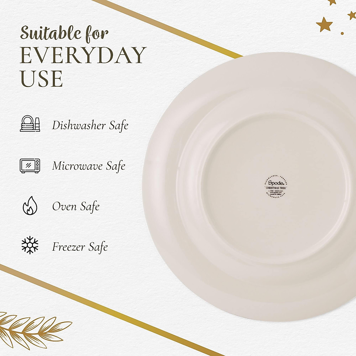 Spode Christmas Tree 12-Piece Dinnerware Set, Service for 4