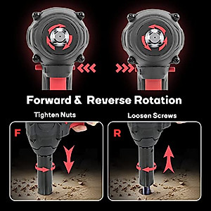 Eastvolt 20V Cordless Impact Wrench, 250Ft-lbs High Torque Brushless Wrench Kit 2600 RPM, Battery Impact Driver with Fast Charger, LED Light, 4 Sockets, Belt Clip and Storage Box