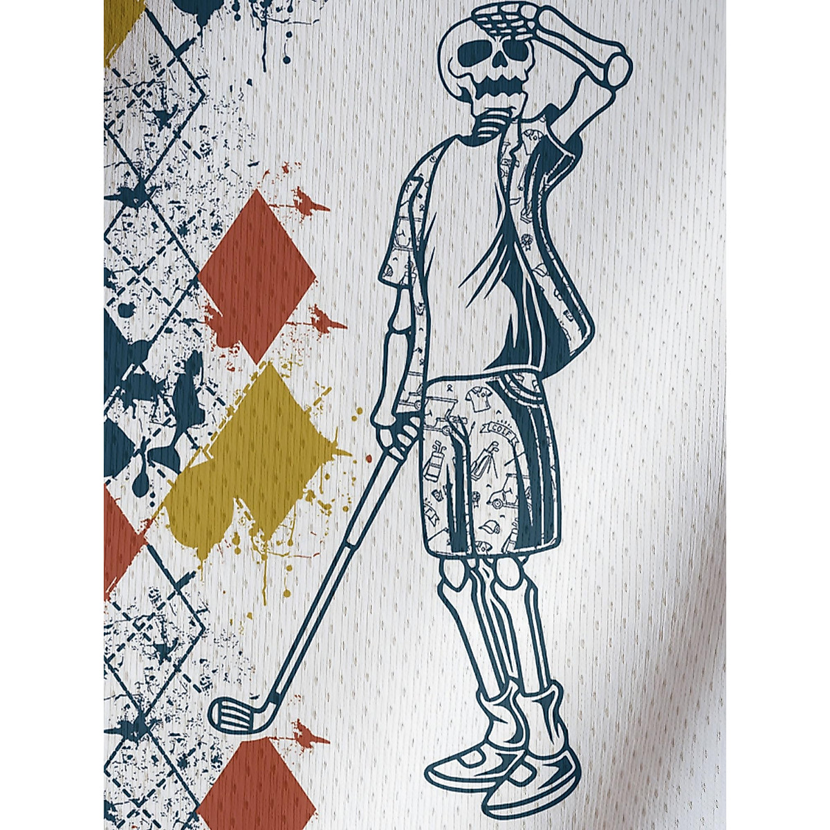 PAGYMO Golf Shirts for Men Hawaiian Crazy Funny Print Mens Polo Shirt Skull Shirts, X-Large, Aop-polo-13582