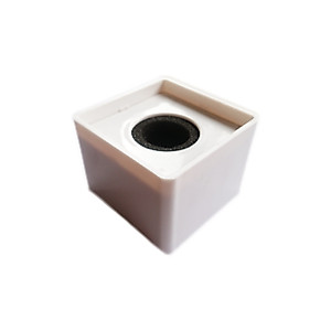 Actopus 4pcs White Microphone Cube Interview Square Mic Flag Studio Equipment