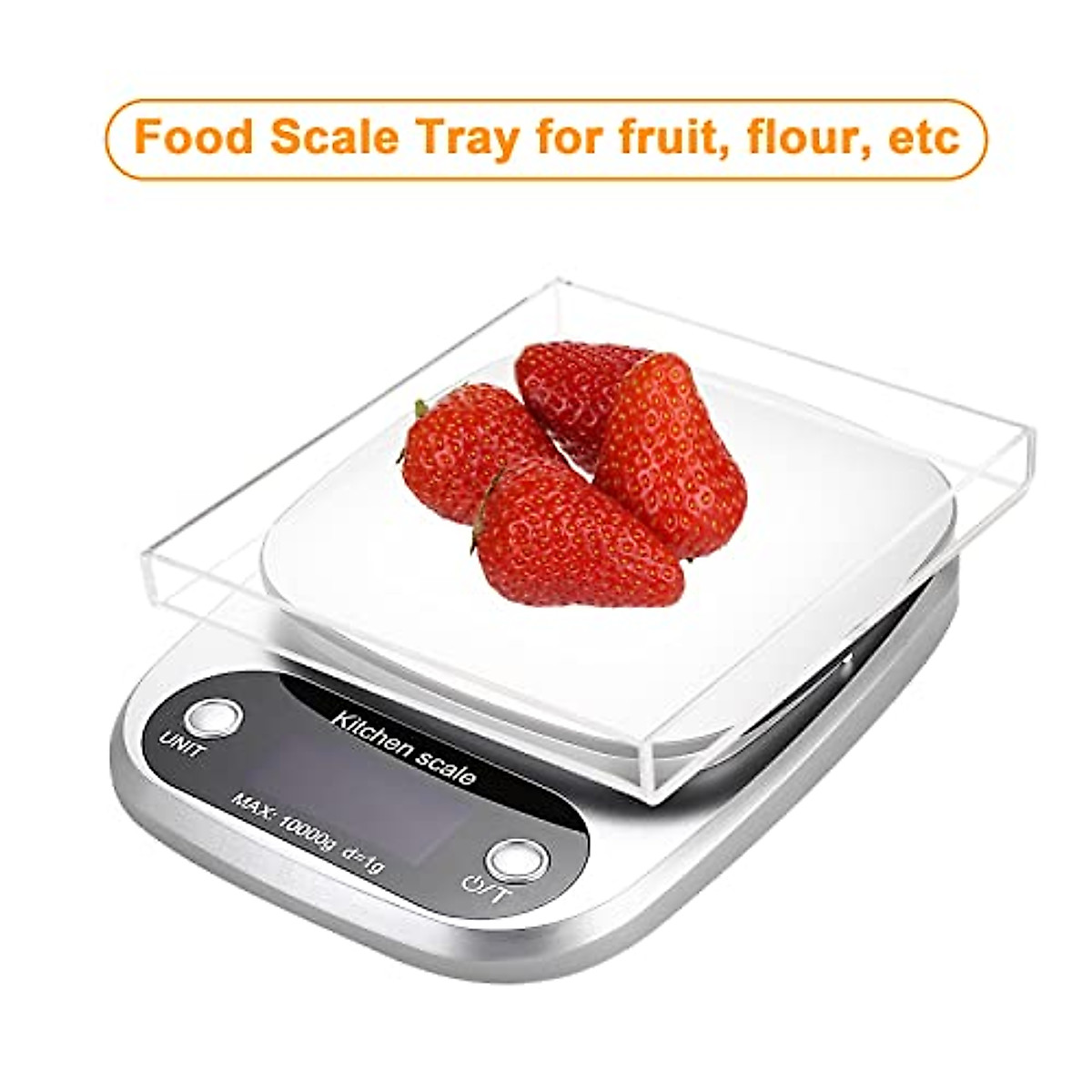 Beautyflier 2pcs Small Acrylic Tray, Digital Kitchen Scale Acrylic Tray, Cosmetic Storage Container for Vanity, Bathroom, Kitchen Cabinets