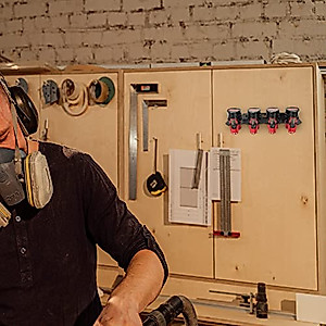 Herbert-fty Metal Milwaukee M12 Battery Holder,Durable Battery Wall Mount Rack for Milwaukee M12 12V Battery,Milwaukee Battery Storage with 4 Slots,Battery Mount Organizer for Milwaukee,Black