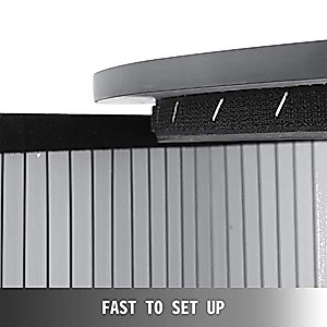 VEVOR Portable Trade Show Counter Corrugated Plastic Sidewalls Pop Up Podium Counter Black Top Trade Show Table Display with Carrying Bags for Exhibition Promotion Retail (Black)