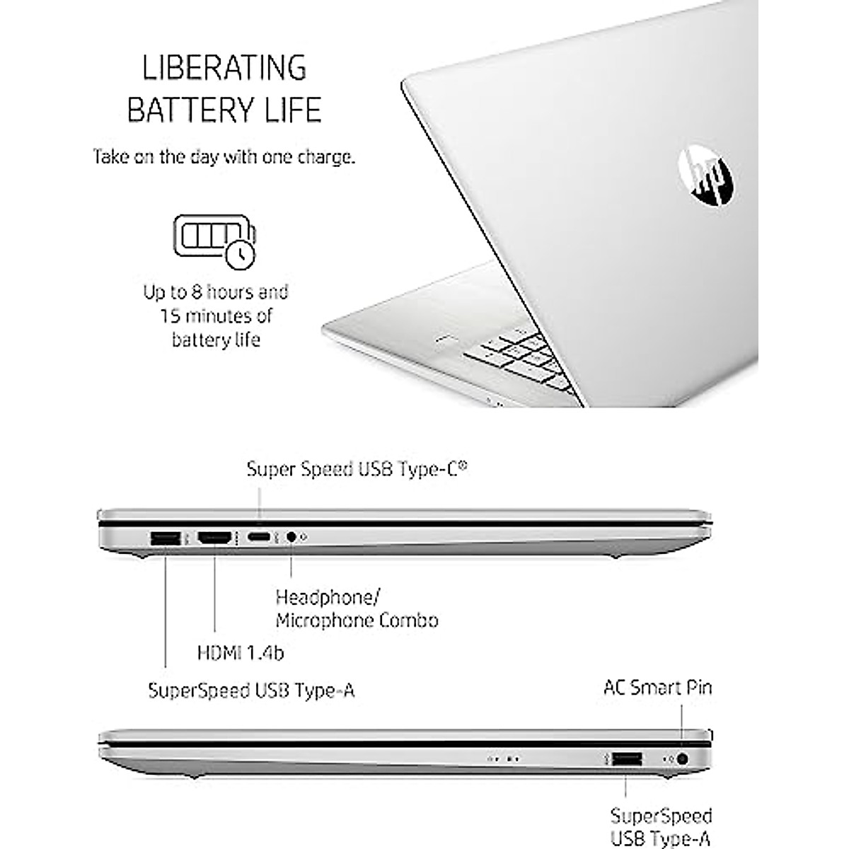 HP 17" HD+ Touchscreen Laptop, AMD Ryzen 3 5300U Processor,16GB RAM, 1TB PCIe SSD, Wi-Fi 6, Backlit Keyboard, Fingerprint Reader, HDMI, Webcam, Bluetooth, Windows 11, Natural Silver