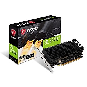 MSI Graphics Card NVIDIA GEFORCE GT 1030 2GHD4 LP OC - Black