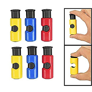 6pc Premium Quality ALAZCO Bag Clips - Value Set Food Fruit Bread Bag Cinch Non-Slip Grip EASY Squeeze & Lock
