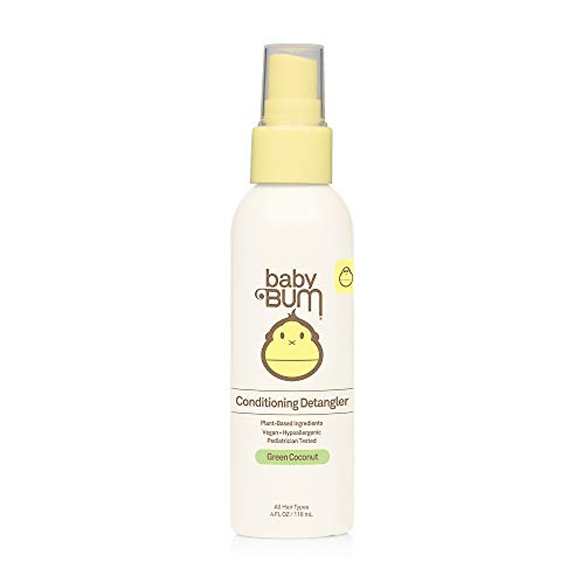 Baby Bum Conditioning Detangler Spray | Leave-In Conditioner Treatment with Soothing Coconut Oil| Natural Fragrance | Gluten Free and Vegan | 4 FL OZ