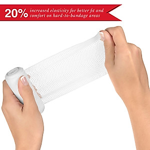 Swiss Safe Long Elastic Stretch Gauze Rolls, 4 Inch x 8 Yards, (6 Pack)