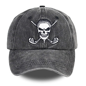 Golf Accessories for Women Men, Funny Retirement Party Decorations Golf Hat, Adjustable Washed Vintage Cotton Skull Baseball Caps, Birthday Gift for Golfers Dad Mom Wife Husband Brother Sister Friend