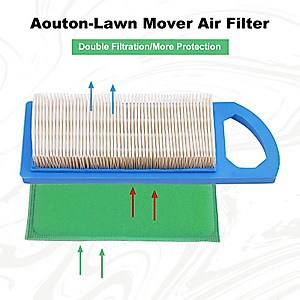 Aouton 4 Pack 697153 698083 Air Filter for GY20573 Craftsman 33425 642592 653202 695547 697014 697153 697634 697776 698083 795115 LA100 LA105 LA110 LA115 Lawn Mower Air Cleaner