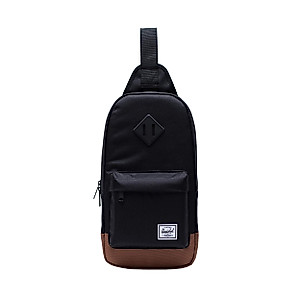 Herschel Heritage Shoulder Bag Backpack, Black, One Size 8.0L