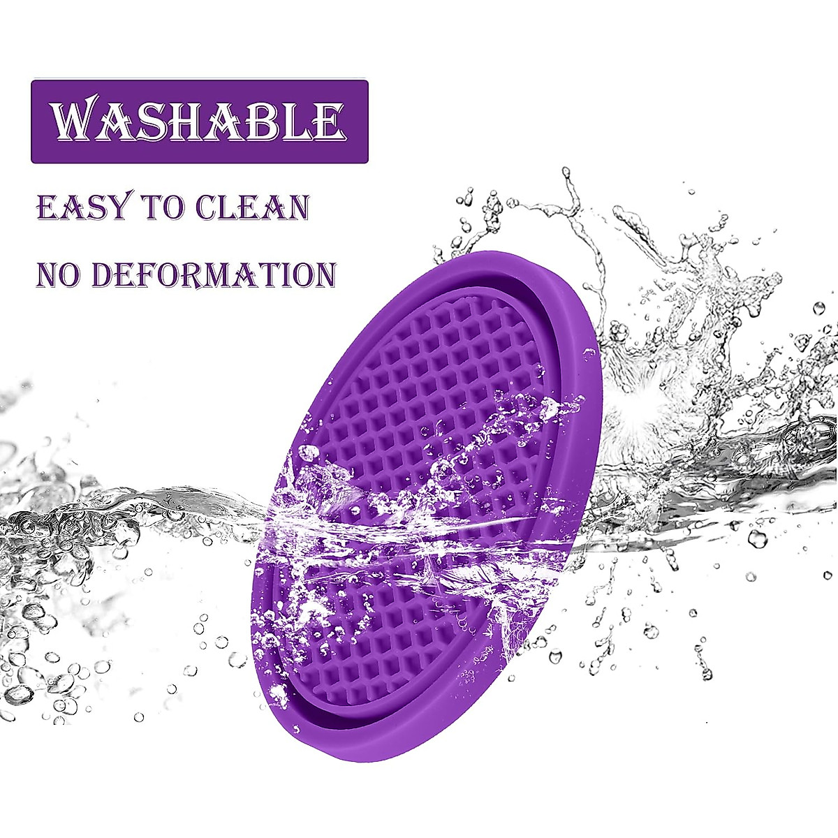 SINGARO Car Cup Coaster, 4PCS Universal Non-Slip Cup Holders Embedded in Ornaments Coaster, Car Interior Accessories, Purple