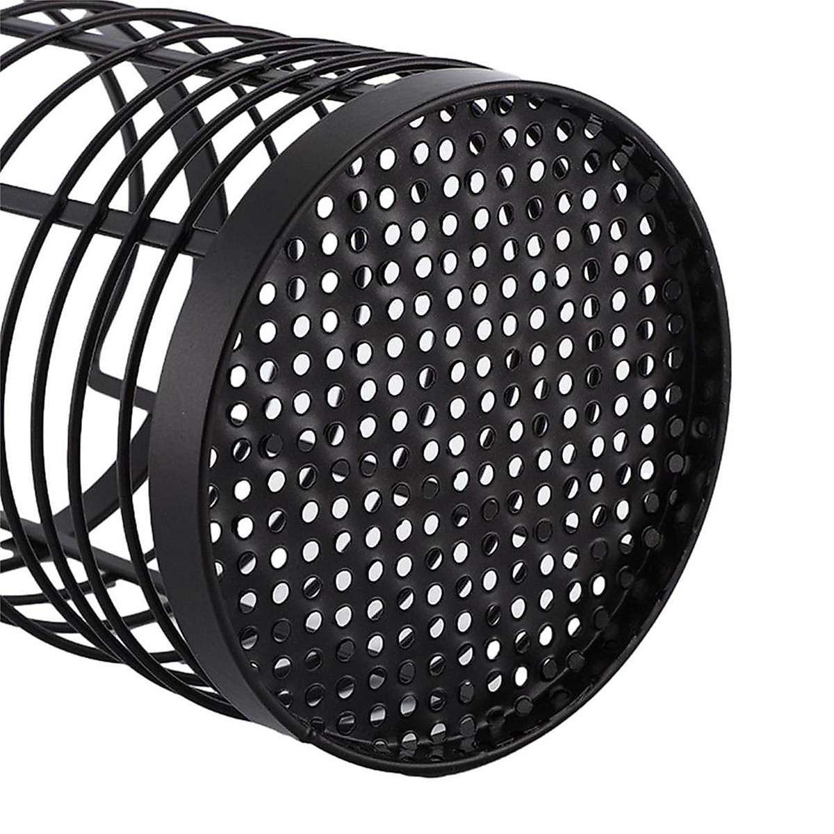 Wire Utensil Holder for Kitchen Counter, Metal Wire Cooking Utensils Holder, Spoon Fork Cutlery Drainer Organizer Shelves, Countertop Round Utensil Storage Caddy for Spatulas, Chopsticks, Spoons