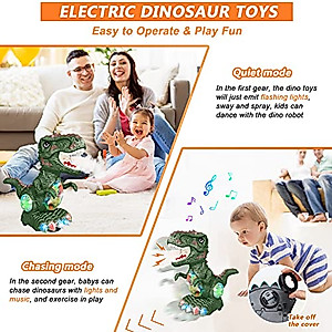Dinosaur Toys for 1-2 Year Old Boy,Roar Music and Lights Toddler Toys for Boys Girls Age 1 2 3,Moving Dino Baby Toys with Mist Spray,Electric Dinosaur Toys for Kids 3-5 Easter Christmas Birthday Gifts