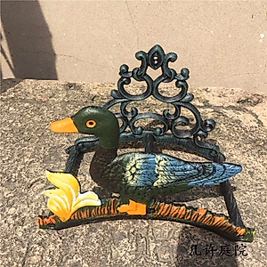 Retro cast Iron Duckling Water Pipe Rack Water Pipe Bracket Gardening Frame Painted Mural Courtyard Garden Water Pipe Storage Rack