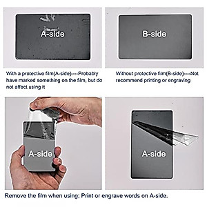 uxcell Blank Metal Card 66mm x 45mm x 0.4mm 201 Stainless Steel Plate Polishing Navy Blue 10 Pcs