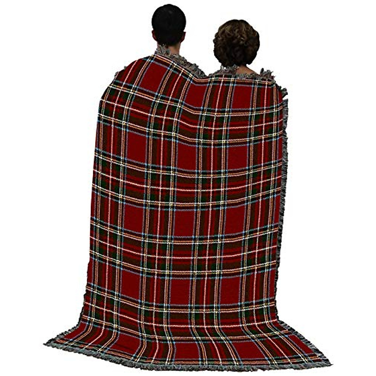 Pure Country Weavers Plaid Blanket Stewart Royal Tartan - Patterns Gift Tapestry Throw Woven from Cotton - Made in The USA (72x54)