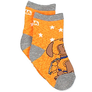 Paw Patrol Boys Girls 7 pack Socks with Grippers (Shoe: 7-10 (Sock:4-6), Grey/Multi)