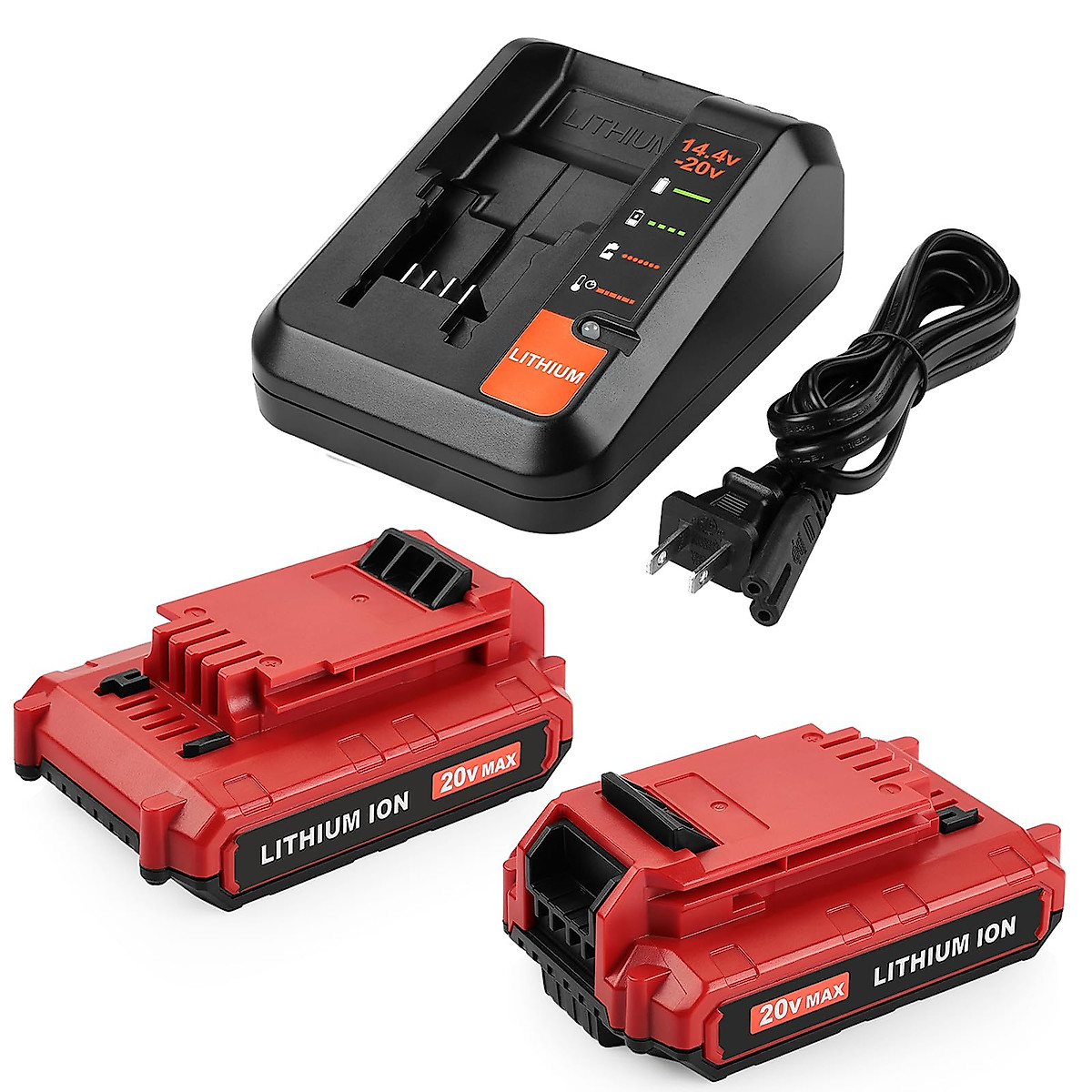 ANTRobut 2Pack 3.5Ah Replacement Porter Cable 20V Battery PCC680L PCC681L PCC682L PCC685L PCC685LP, with Porter Cable 20V Charger