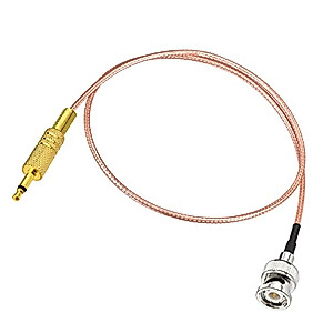 Eightwood BNC Male to 3.5mm 1/8” Mono TS Male Plug Stereo Adapter Coaxial Power Audio Cable 1.6 Feet
