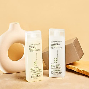 GIOVANNI Tea Tree Triple Treat Invigorating Shampoo & Conditioner Set - Cooling Peppermint, Eucalyptus, Rosemary, Helps Dry, Flaky Scalp, Salon Quality, Vegan, Cruelty Free - 8.5 oz Each