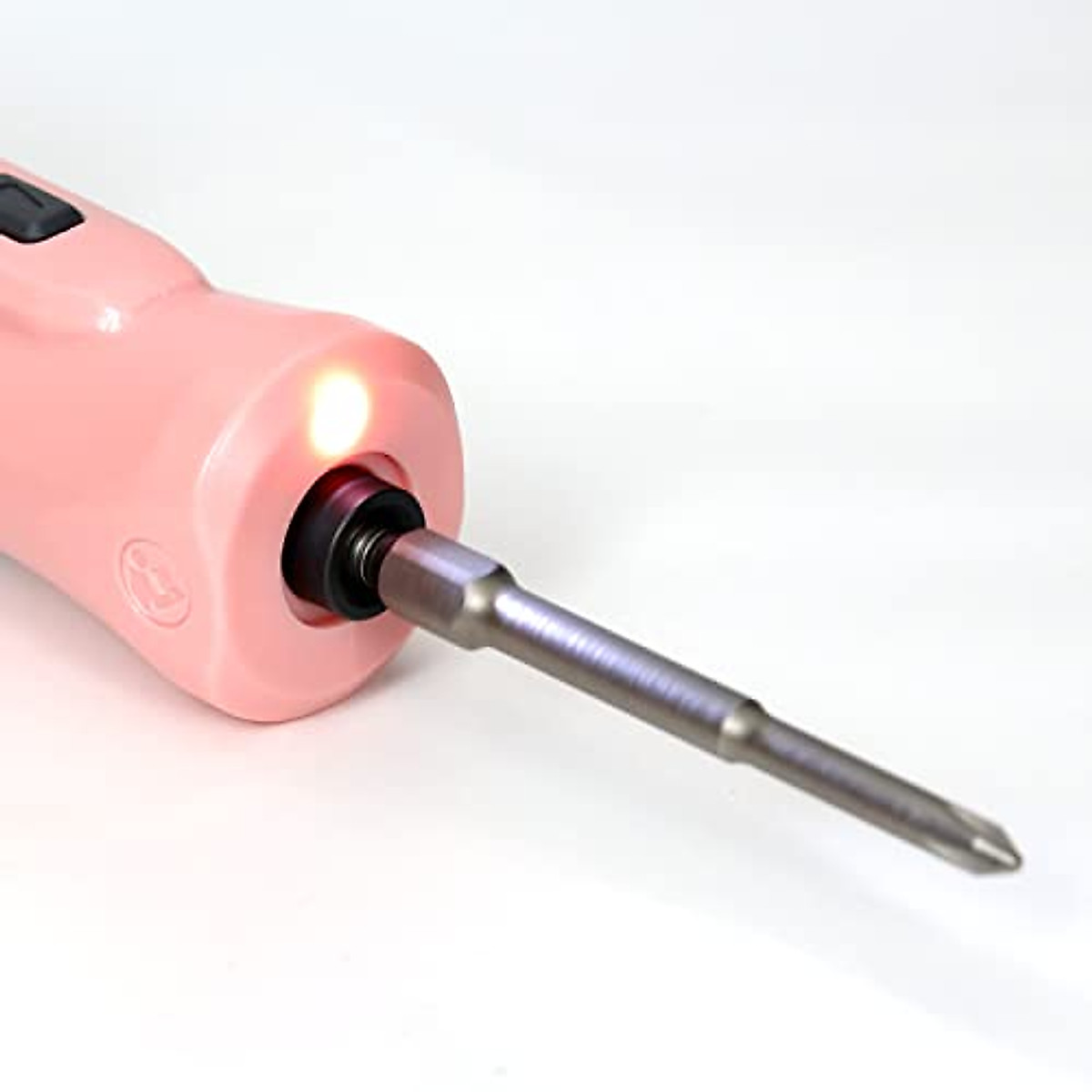 HYBRO Rechargeable Cordless 3.6V Screwdriver Set, Electric and Manual Battery Powered, Repair, Home Improvement Tool for Women - Max 10N.m Torque, 10pcs Bit Set, USB Charge, LED Light - H200M (Pink)