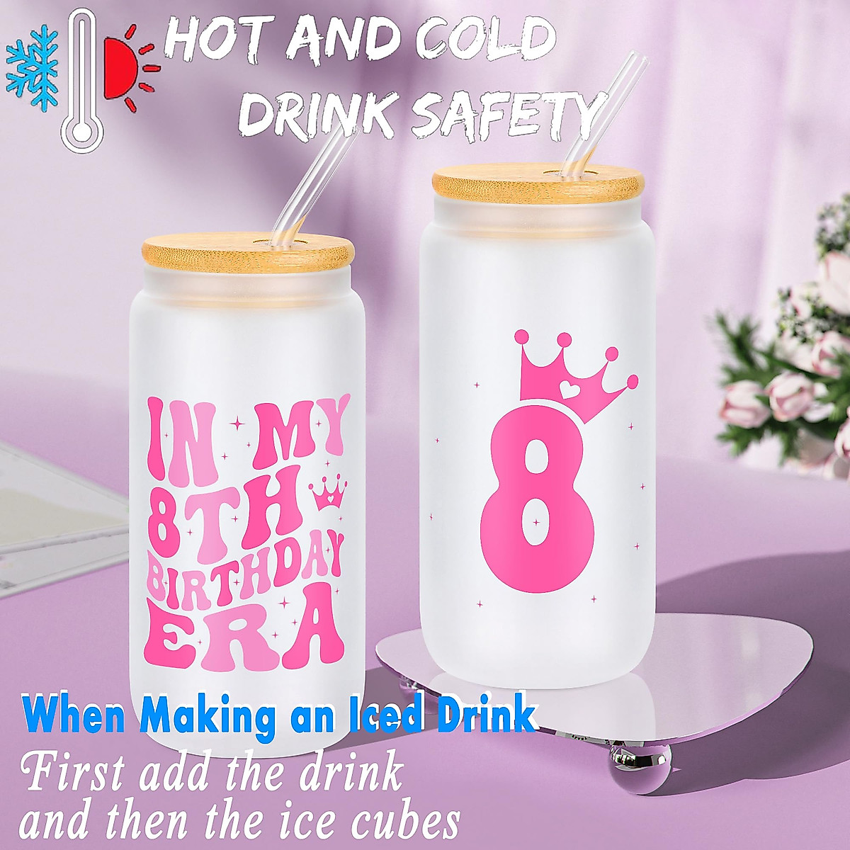 JTENGTOP 8 Year Old Beautiful Teen Girl Gift, Gifts for 8 Year Old Beautiful Teen Girls, Top Popular Gifts for 8 Year Old Sweet Teen Girl Girls, 8th Birthday Decorations for Teen Girl Basket Set of 4