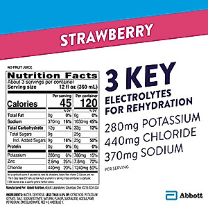 Pedialyte Electrolyte Solution, Strawberry, Hydration Drink, 1 Liter