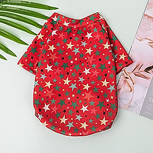 Hawaiian Style Dog Shirts, Colorful Puppy Sweatshirt, Breathable Pet Printed T-Shirts Clothes for Small Medium Large Boy Girl Doggie Cats 4 2XL