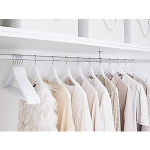 StorageWorks White Wood Hanger, Natural Wood Hangers 20 pack, White Wooden Hangers for Closet, Wooden Coat Hangers for Coats, Shirts, Bridesmaid Suits, Wedding Dress