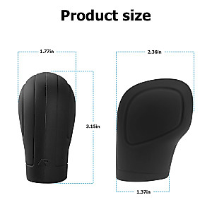 zipelo 2 Pack Car Gear Shift Knob Cover, Anti-Slip Auto Knob Gear Stick Protector, Comfortable Silicone Handbrake Shifter Cover for Men Women, Universal Vehicle Interior Accessories