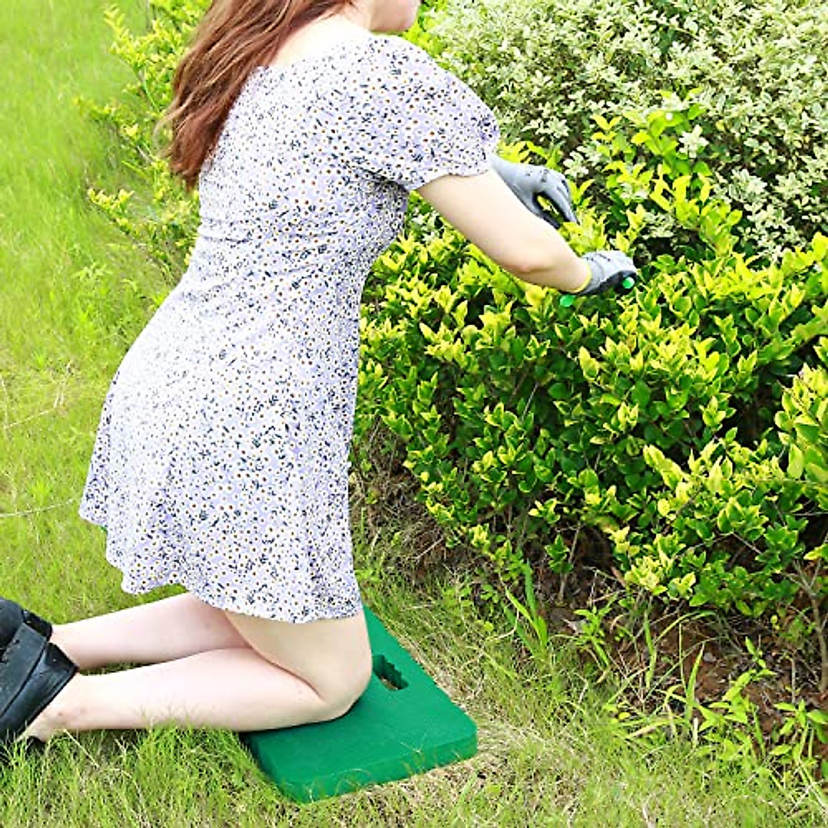 Ohuhu Premium Thick Kneeling Pad, 2-Pack Large Comfortable Gardening Knee Mat with 2 Different Surfaces, Extra Thick Knee Cushion Kneeler for Gardening, Work, Baby Bath, Exercise, 17 x 11 x 1.5 Inch