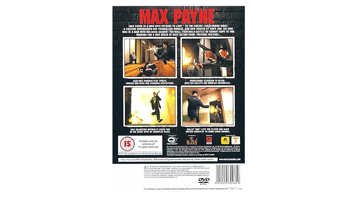 Max Payne for PlayStation 2 | Action Game with Bullet Time