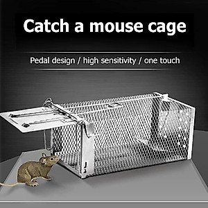 AOK Home Mouse Trap Rat Trap Rodent Trap Live Catch Cage Easy to Set Up and Reuse 11x6x4.5 inch