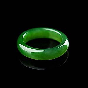MIFYNN Jade Ring for Women Men Colorful Natural Emerald Ring for St. Patrick's Day Gifts