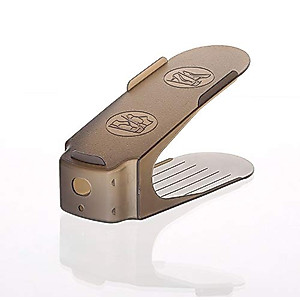 YBM HOME Double Shoe Storage Slots Organizer for Closet, Shoe Holder Space Saving Design, 6-Pack, 2165-6 Frosty Black