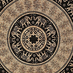 ARTISANS VILLAGE Tapestry Wall Hanging - Indian Dorm Decor for Living Room, Bedroom - Mandala Tapestries, Wall Art, Hippie Wall Hanging, Bohemian Bedspread, Nature Landscape