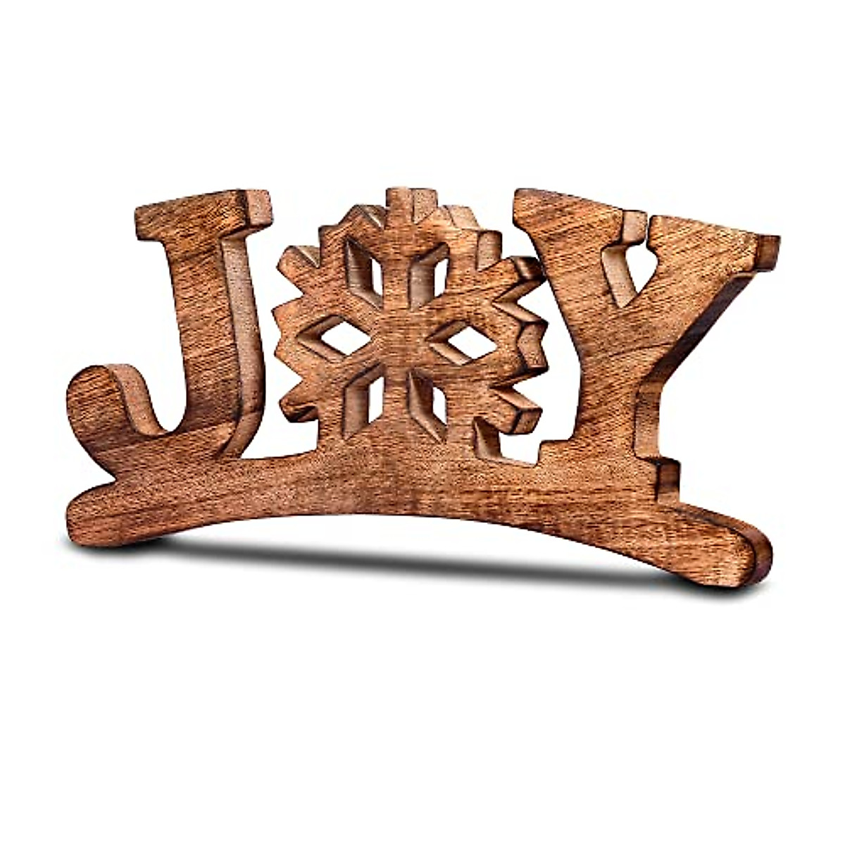 Earthly Home Christmas Joy Sign Rustic Tabletop, Rustic Home Décor, Bowknot Farmhouse Wooden Decorative Sign, Holiday Xmas Display Box Sign Decoration Gift