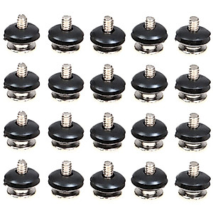 VizGiz 20 Pack 3.5 inch HDD Screws 6#-32 Shockproof Screw Rubber Ring Washer Anti-Vibration Mounted Bolts for PC Computer Chassis Case 3.5'' HDD Hard Drive Shock Proof Mounting Stepped Screws