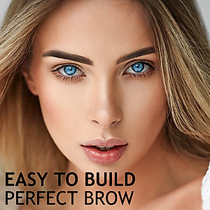 Eyebrow Stamp Stencil Kit, Waterproof Brow Definer Powder Stamp Long Lasting, Eyebrow Tattoo Stencils with Brush and Trimmer