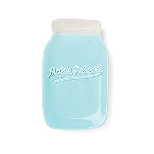 Fox Run Ceramic Mason Jar Spoon Rest, Blue